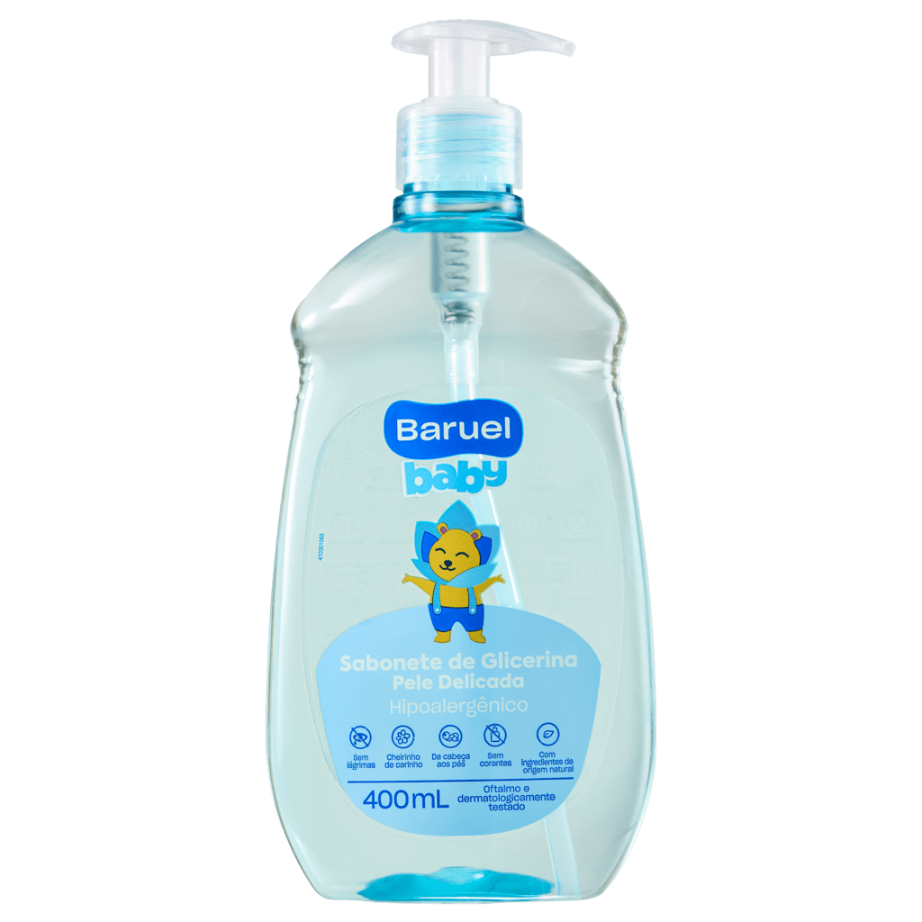 Sabonete Infantil Líquido Pele Delicada 400ml - Baruel Baby
