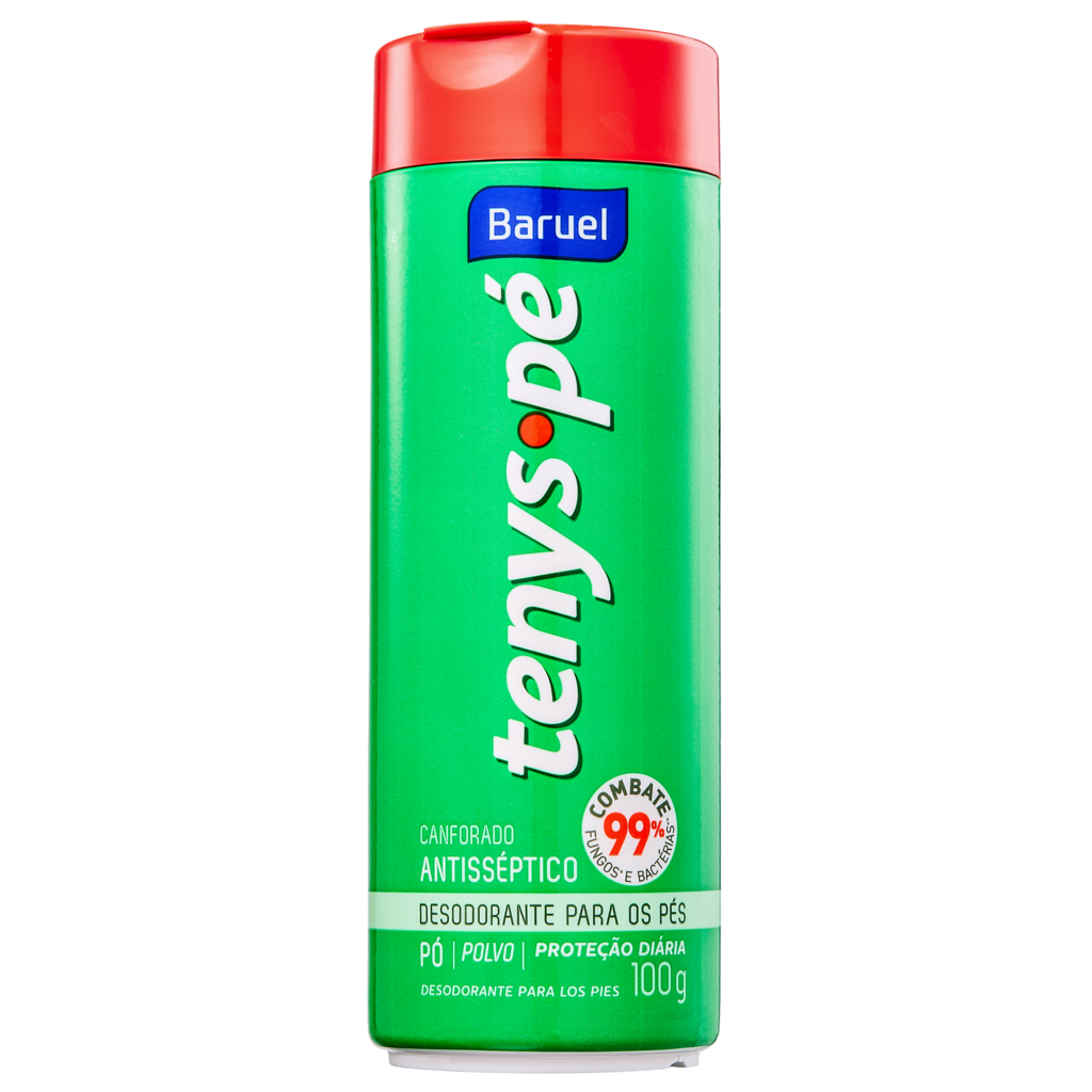 Talco Desodorante para Pés Pó Canforado 100g - Tenys Pé Baruel